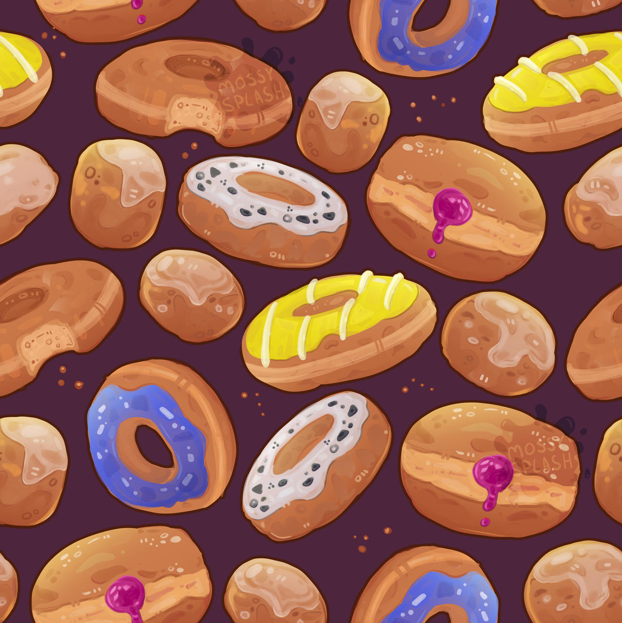 Tasty Donut pattern by MossySplash on DeviantArt Tasty Donut pattern by MossySplash on DeviantArt