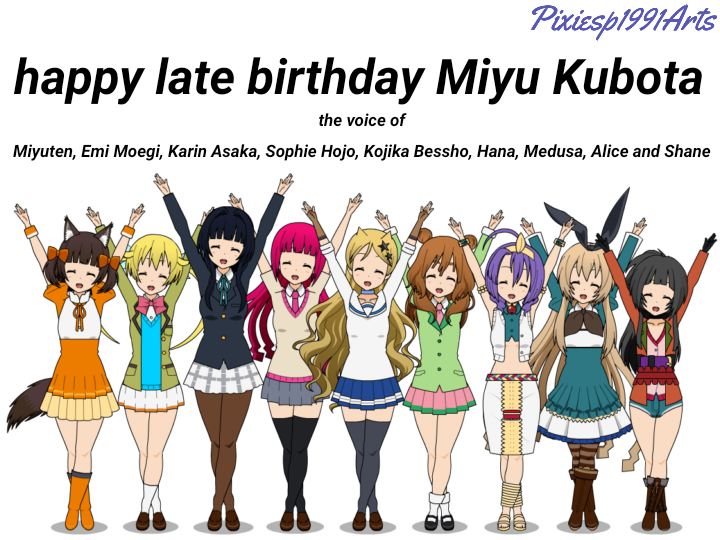 Happy Late Birthday To Voice Actor Miyu Kubota By Pixiesp1991arts On