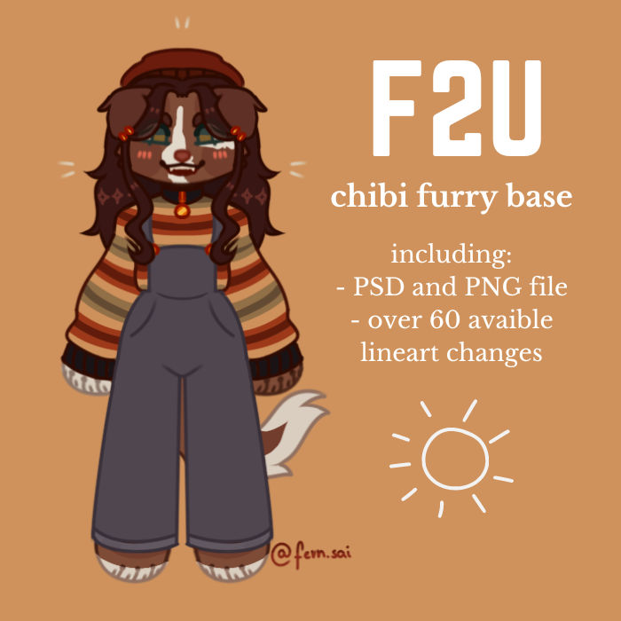F2u Chibi Furry Base By Fernsaii On Deviantart