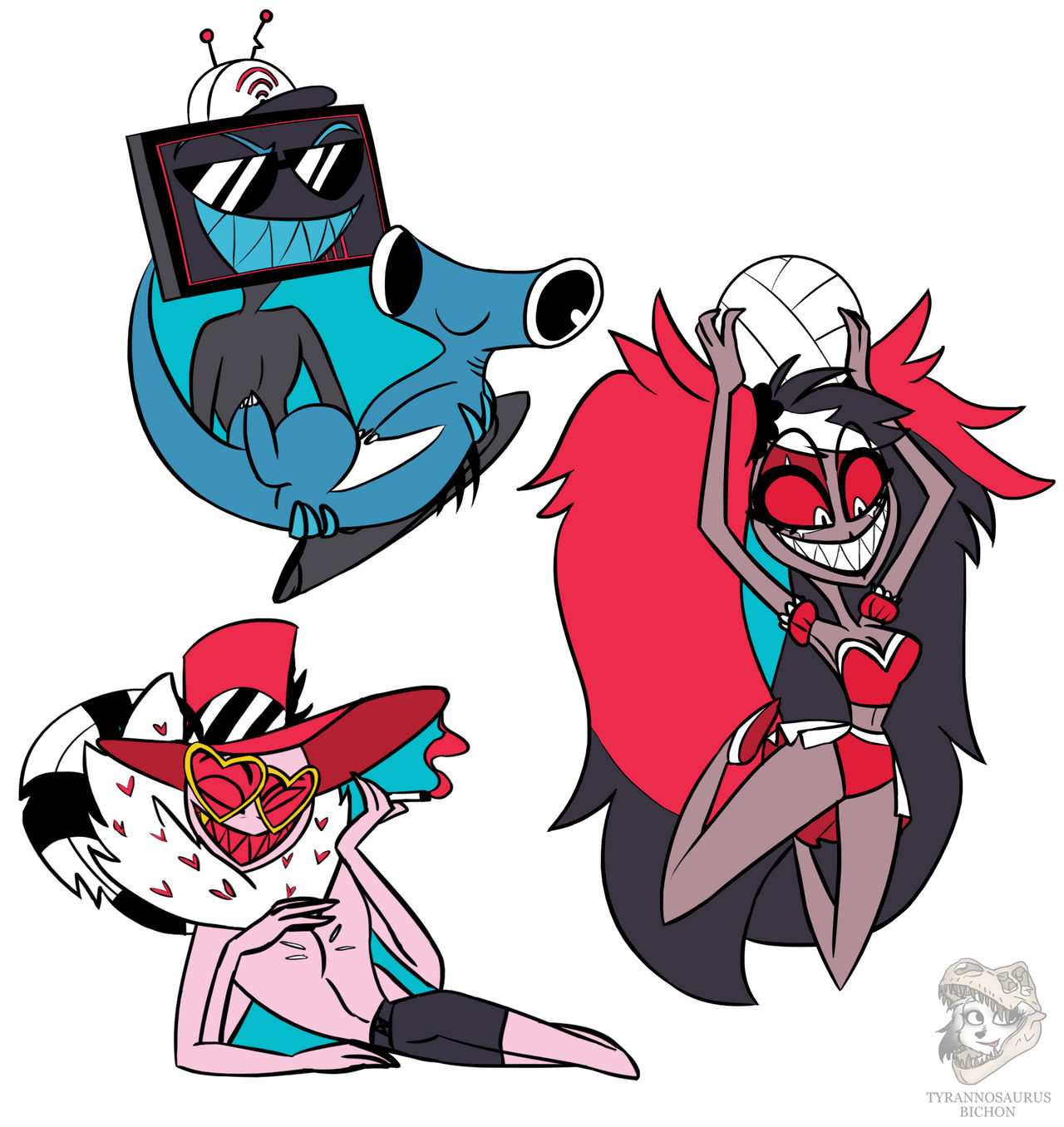 Vox, Val and Velvet Summer Pins by TyrannosaurusBichon on DeviantArt Vox, Val and Velvet Summer Pins by TyrannosaurusBichon on DeviantArt