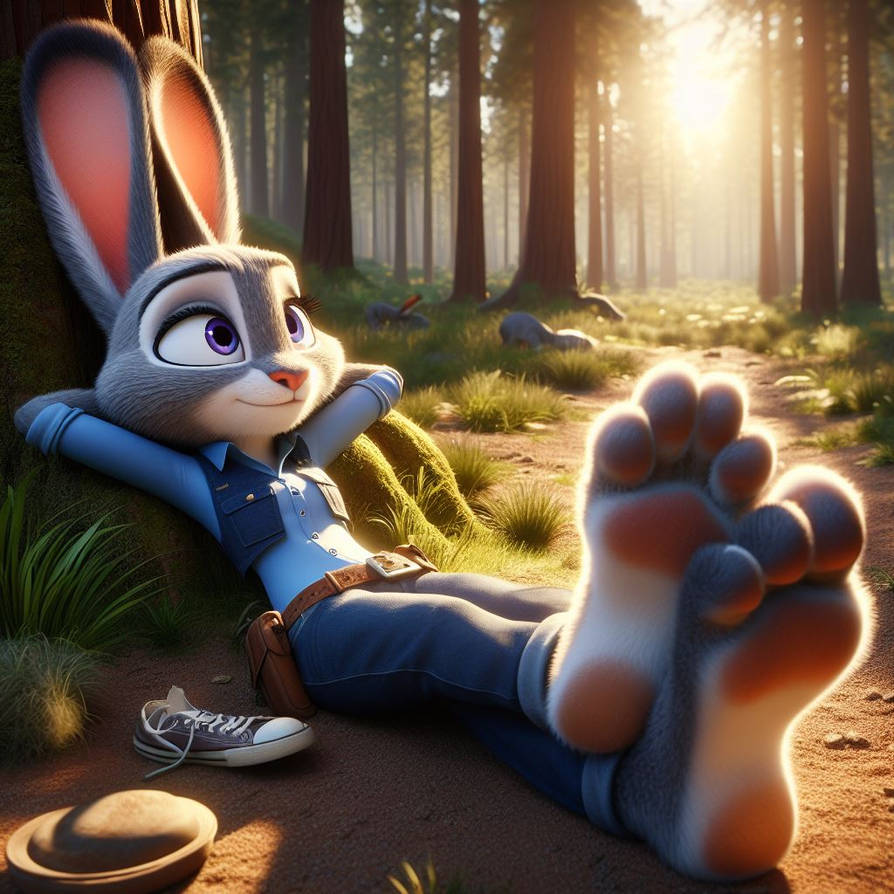 Ai Fanart Judy Hopps Resting Feet 2 By Maxthecyanbird On Deviantart
