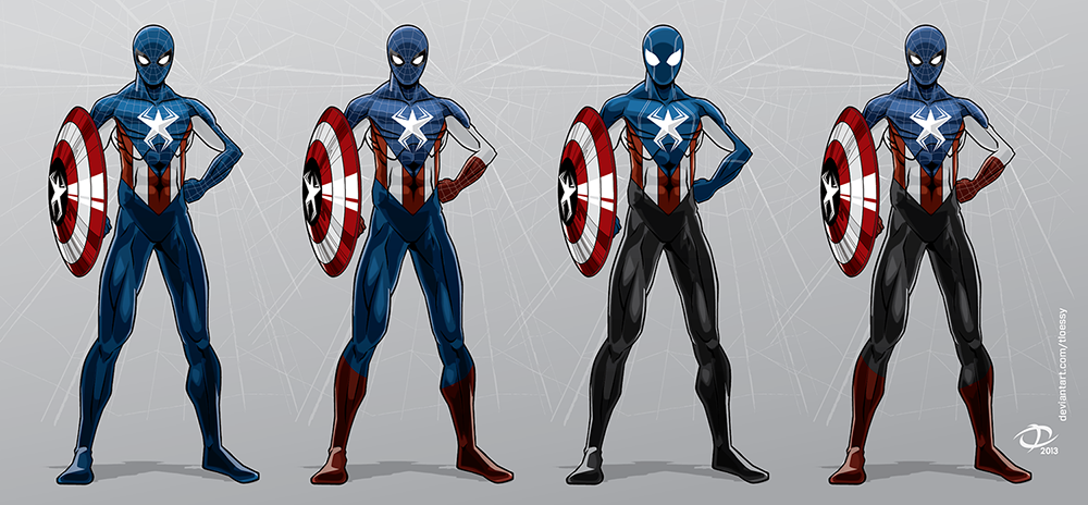 Spider Man As Captain America By Tloessy On Deviantart