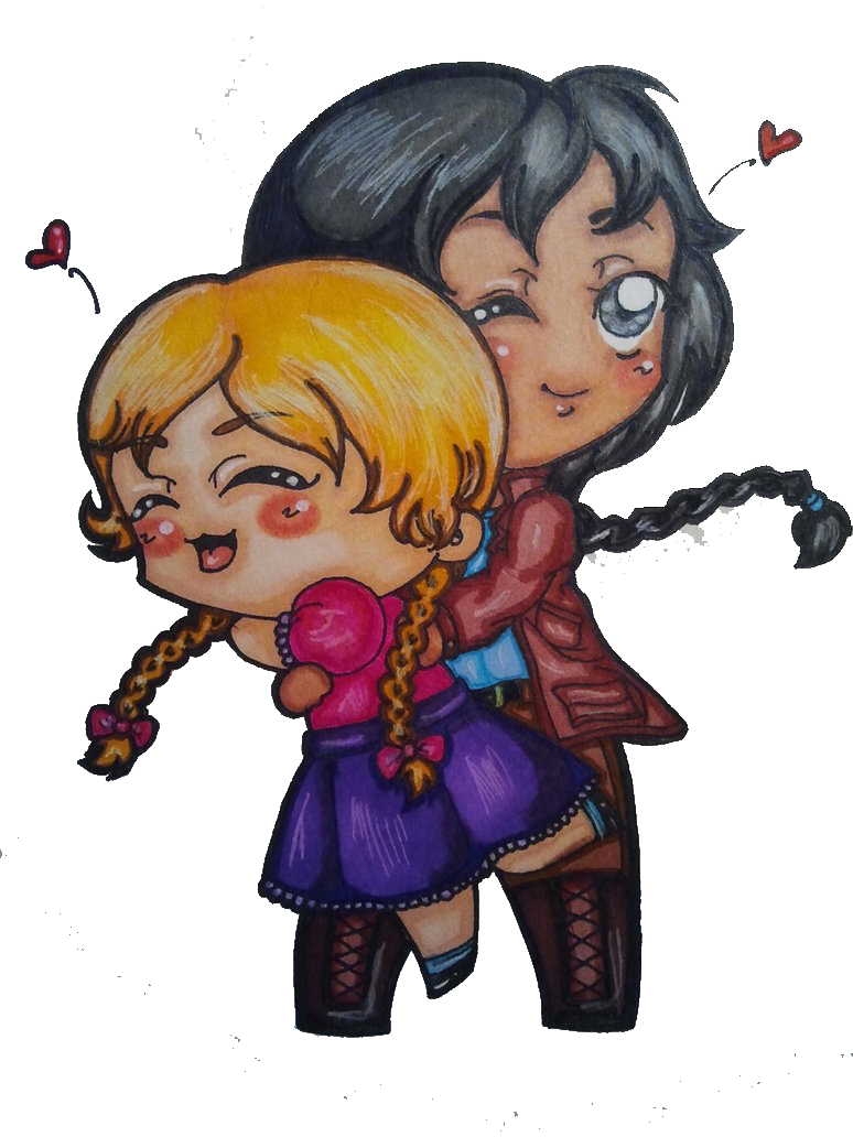 Katniss And Primrose Everdeen Chibi Png By Buttercuponfire On Deviantart