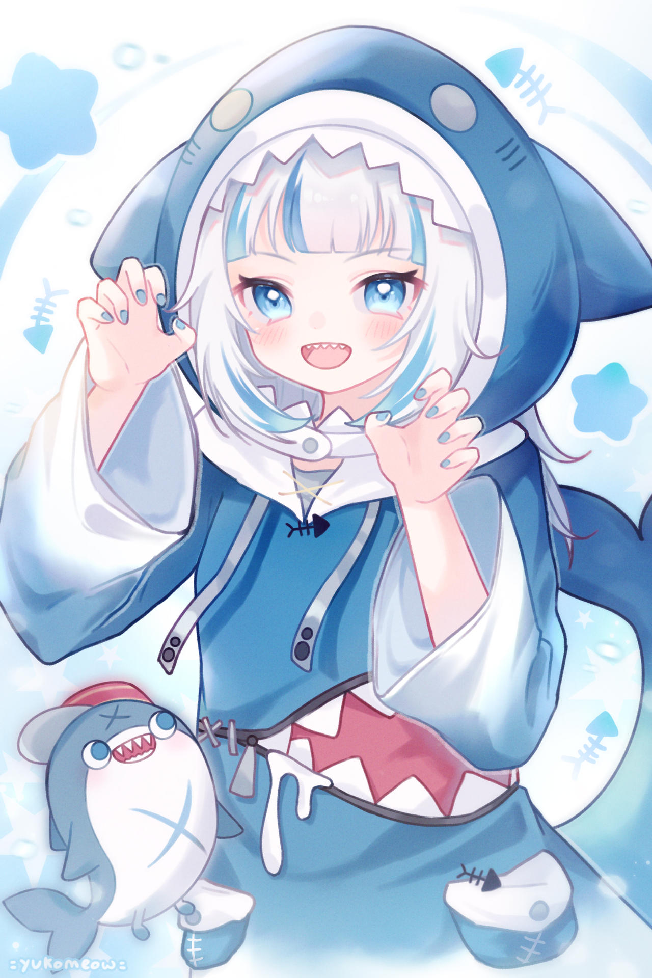 Fanart Gawr Gura By Yukomeow0222 On Deviantart