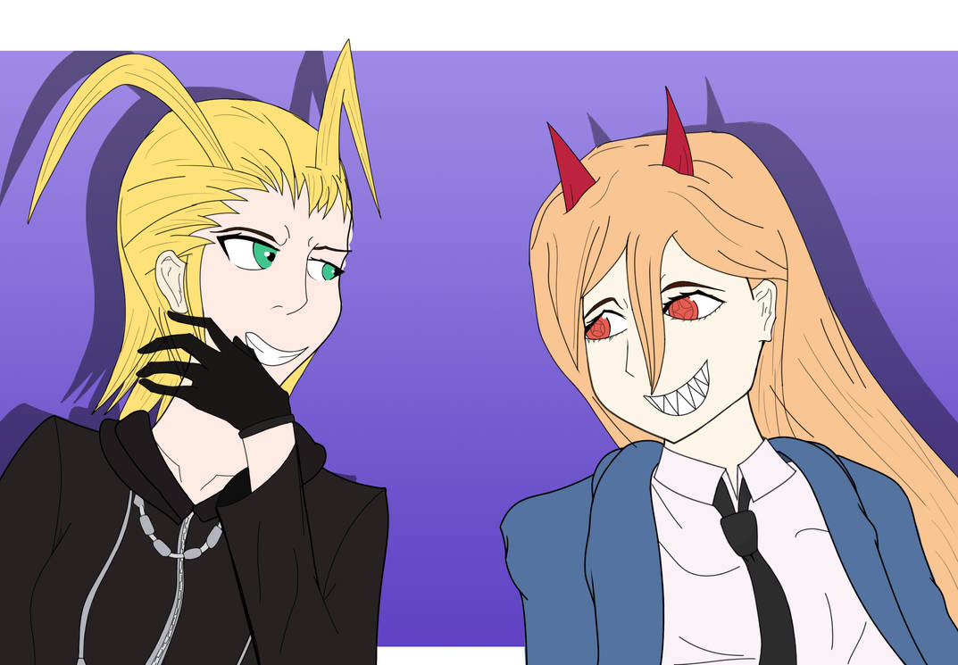 Larxene And Power Kingdom Hearts Chainsaw Man By Camilotariq On