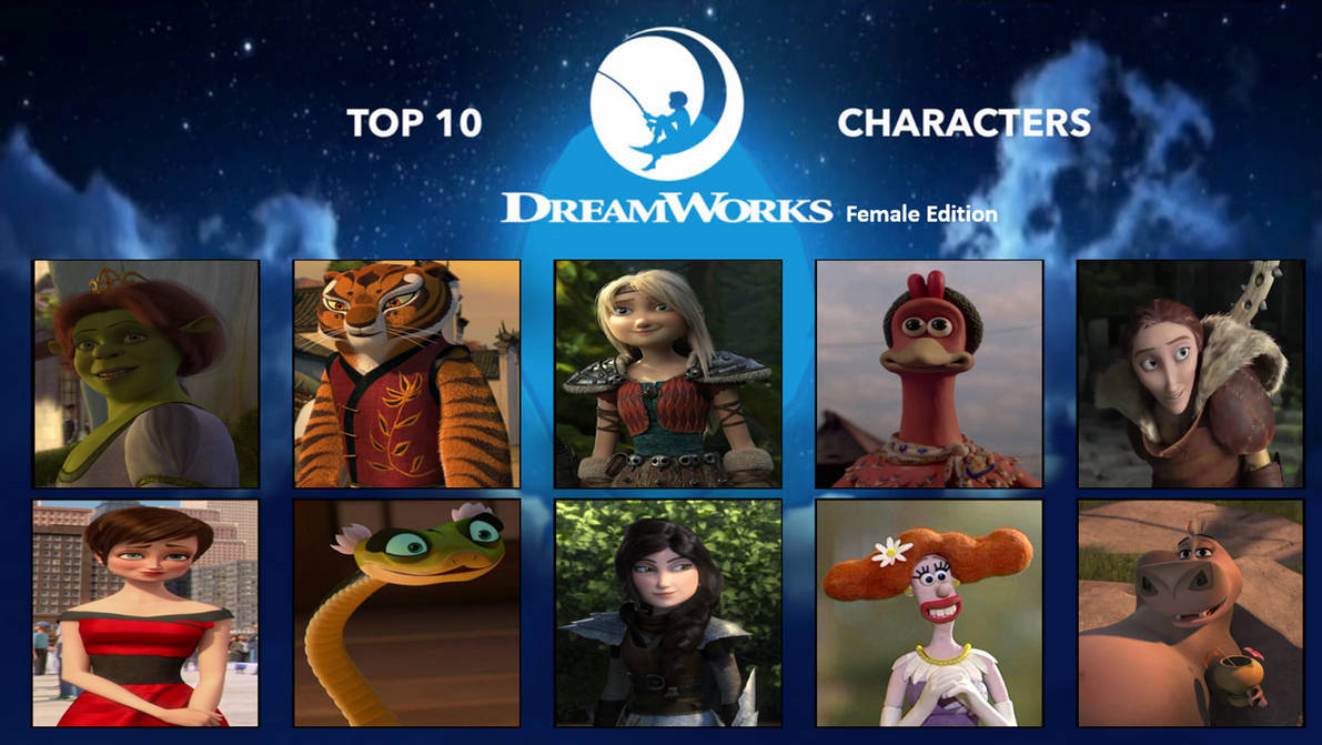 Top 10 Dreamworks Female Characters by Media201055 on DeviantArt Top 10 Dreamworks Female Characters by Media201055 on DeviantArt