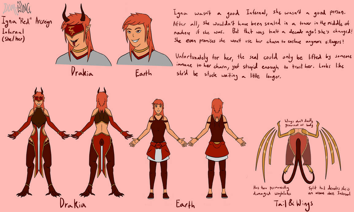 Igna 'Red' Arcreign Character Sheet by MaxDualwing on DeviantArt Igna 'Red' Arcreign Character Sheet by MaxDualwing on DeviantArt