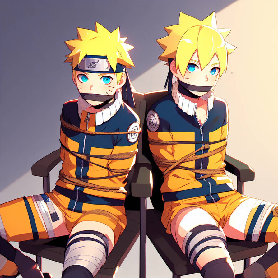 Naruto And Boruto Tied Up And Gagged By Animeaibondage On Deviantart