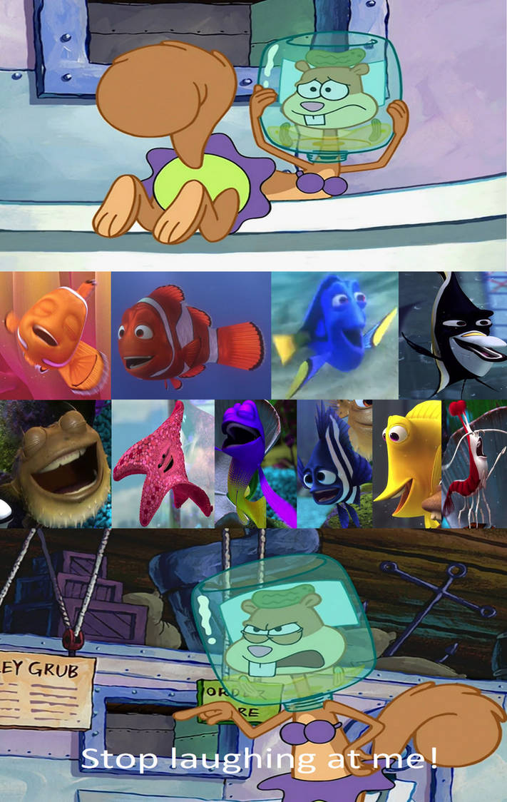Nemo Marlin Dory And Tank Gang Laughing At Sandy By Darkmeowser On Deviantart