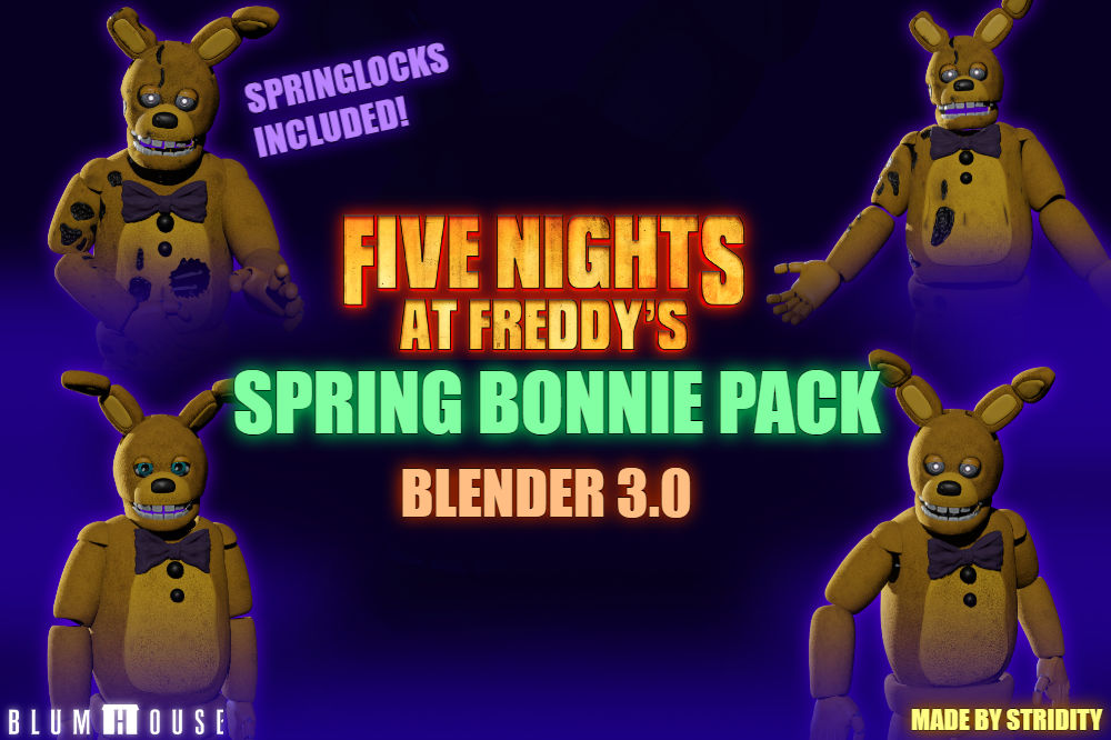 FNaF Movie Spring Bonnie Blender 3.3 Pack by Stridity on DeviantArt FNaF Movie Spring Bonnie Blender 3.3 Pack by Stridity on DeviantArt
