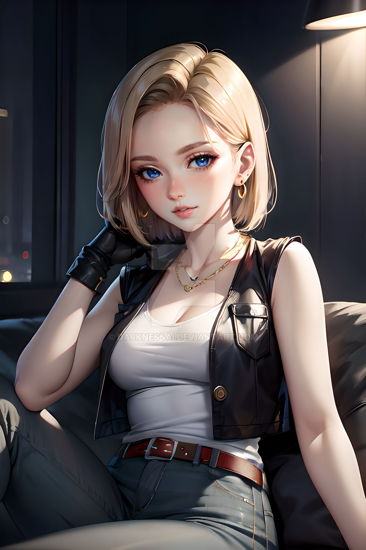Android 18 By Darknessai On Deviantart