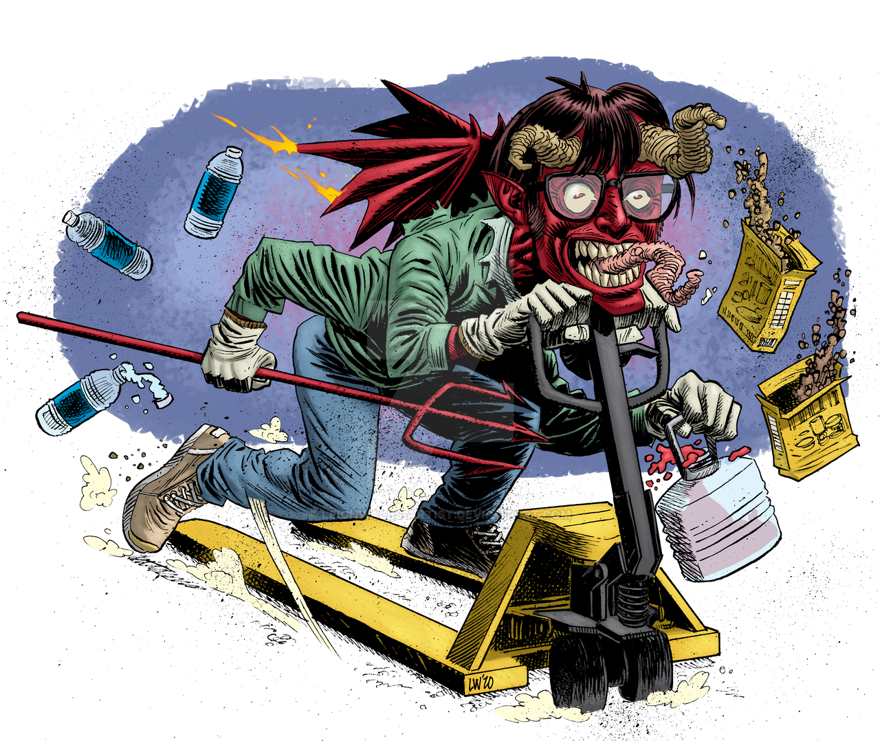Danny Devil Color By Leighwalls Artist On Deviantart
