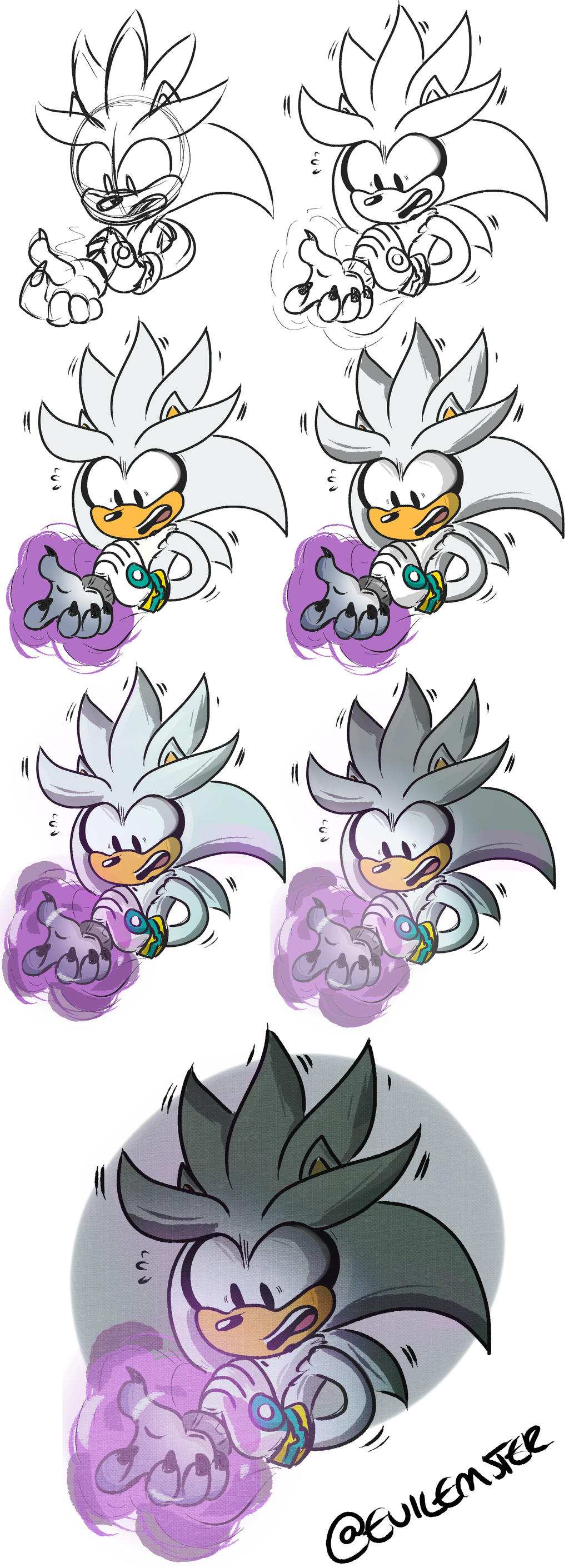 Process Silver The Hedgehogwerehog By Theemster97 On Deviantart
