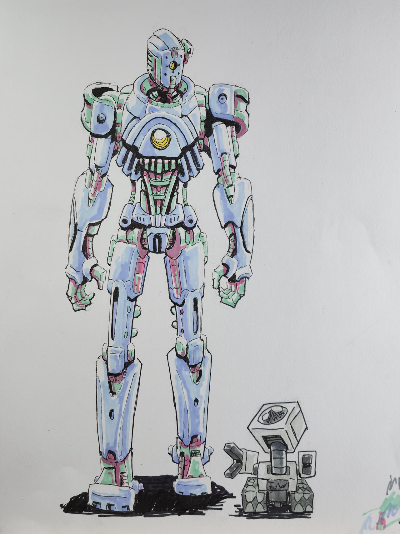 A Very Tall Blue Robot By Voidsynced On Deviantart