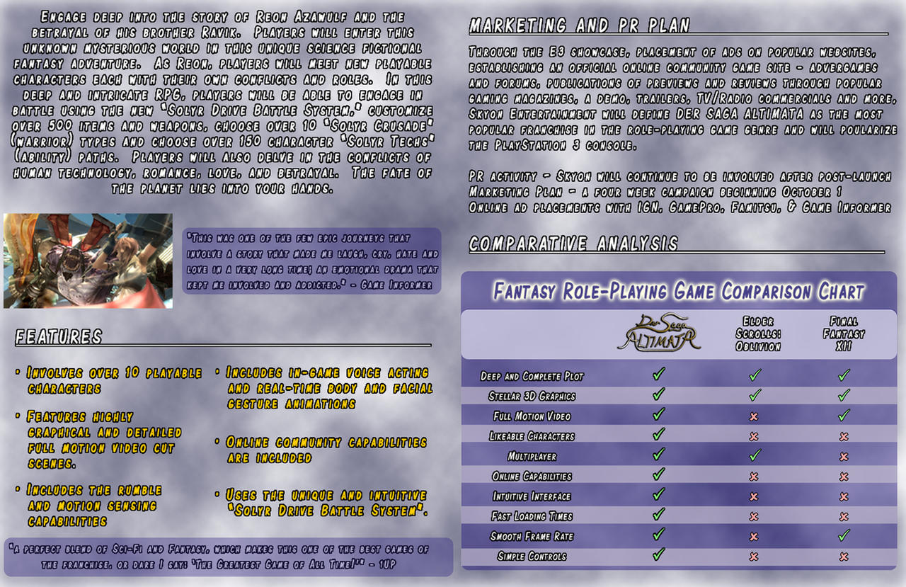Game Sell Sheet pt 2 by CheonHoPark on DeviantArt