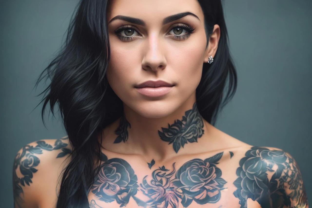 A Head And Shoulders Portrait Of A Beautiful Dark By Ai Portraits On