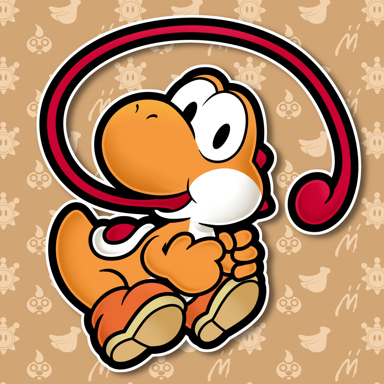 Paper Mario Sunshine Tropical Yoshi By Muzyoshi On Deviantart
