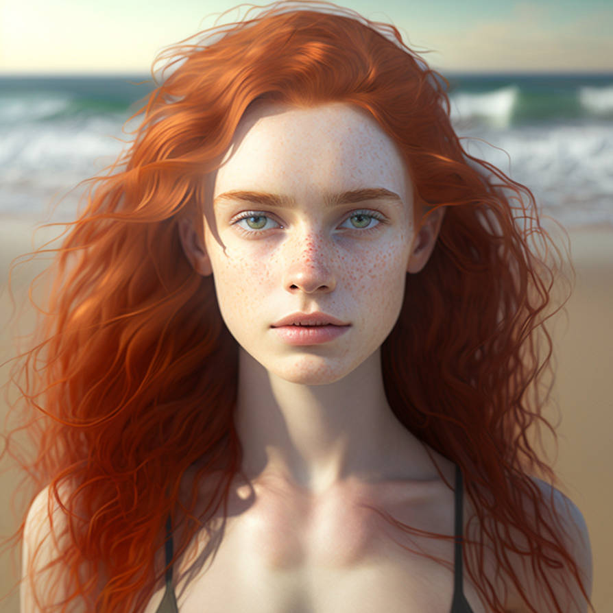 Keine A 18 Years Old Girl With Red Hair And Green By Datawisp On Deviantart