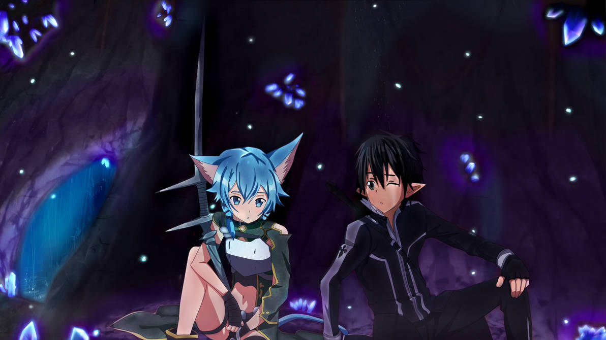 Kirito And Sinon Couple Cave By Vergilian91 On Deviantart