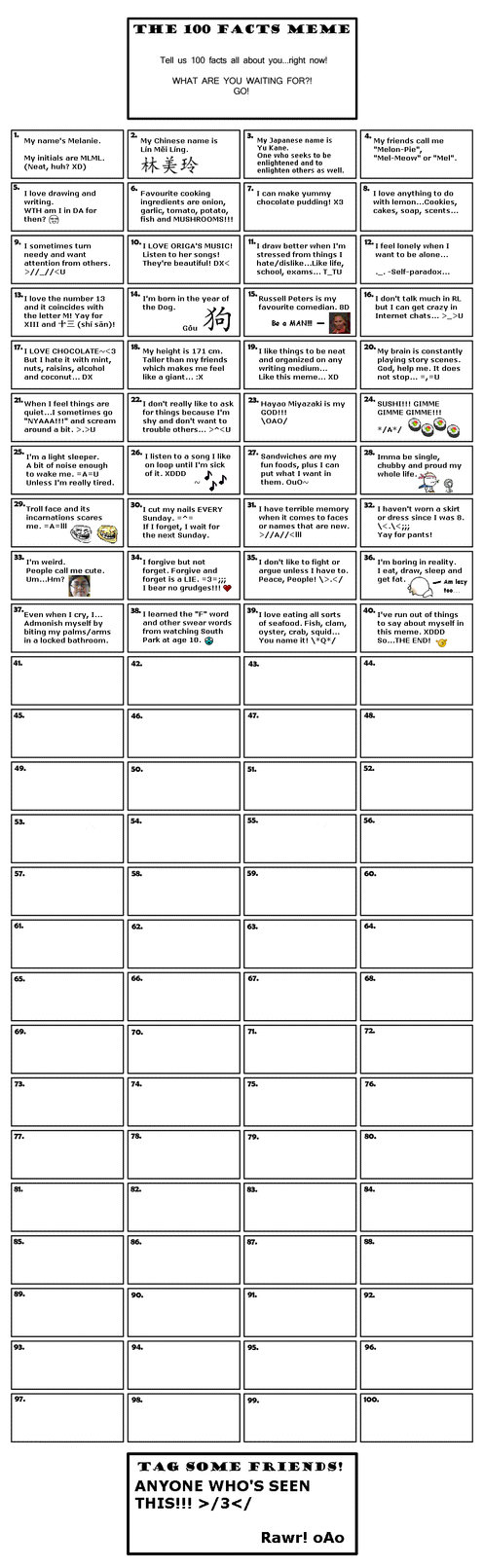 40 Out Of 100 Facts Meme By MangaMel On DeviantArt 40-out-of-100-facts-meme-by-mangamel-on-deviantart
