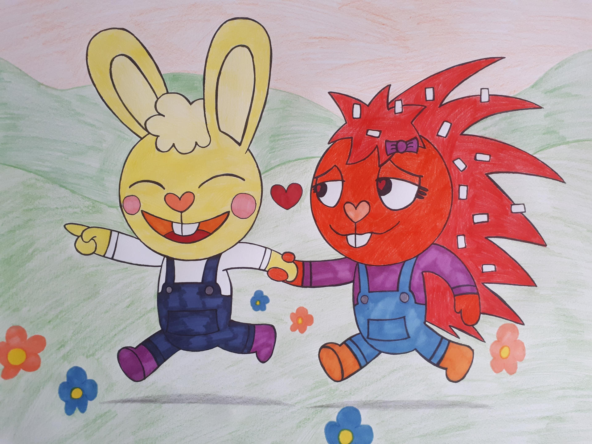 Cuddles X Flaky By Powerdrillkiller On Deviantart