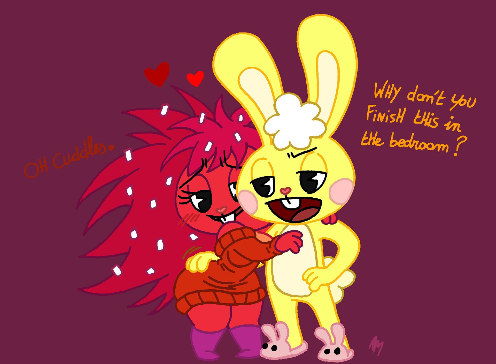 Cuddles X Flaky By Powerdrillkiller On Deviantart