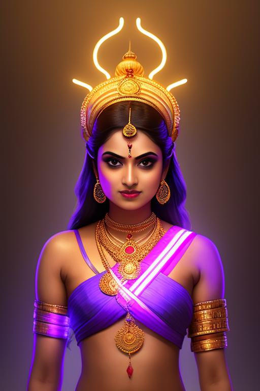 Cyberpunk Indian Godss Raam And Sita Intricate T By Stars Collide On