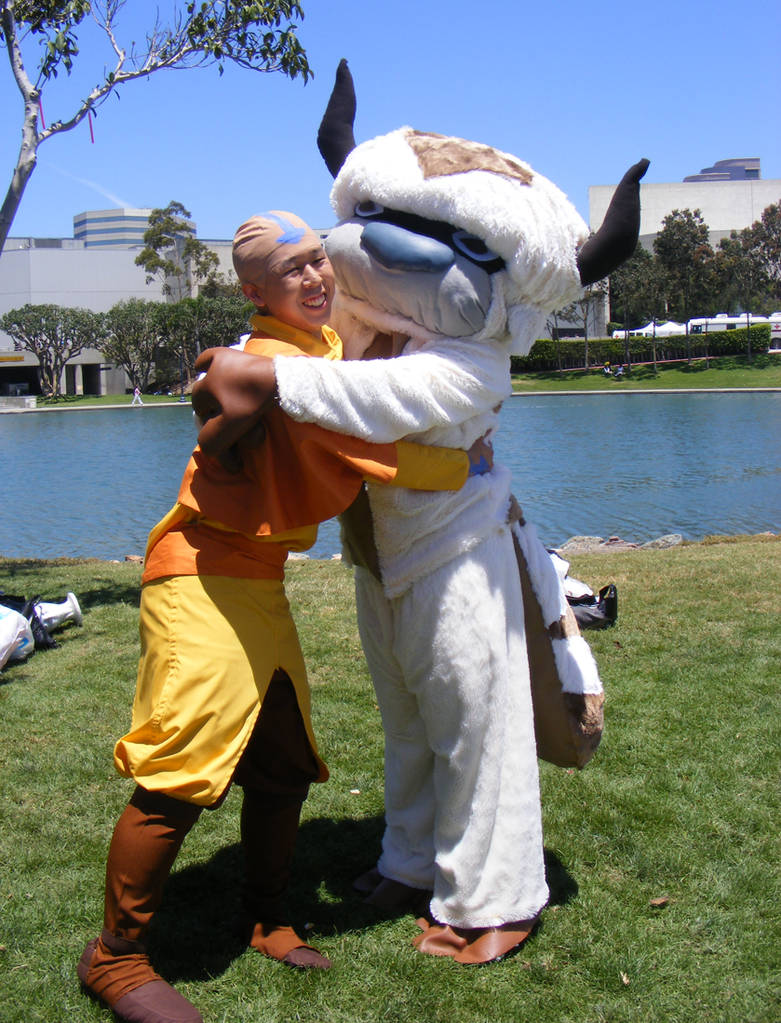 Aang and Appa 'Aww' Moment by angelfacade on DeviantArt