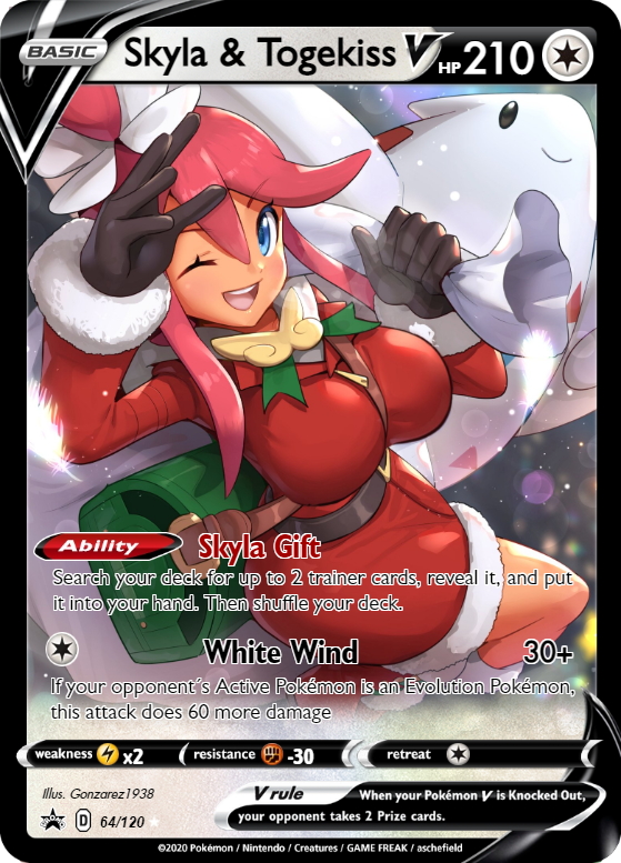 Skyla And Togekiss V Pokemon Card By Tetris56s On Deviantart