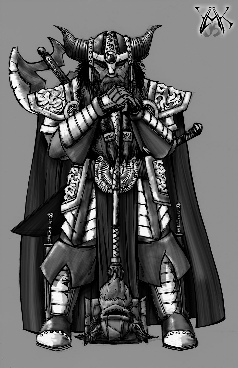Armored Dwarf Warrior By Lazarusreturns On Deviantart