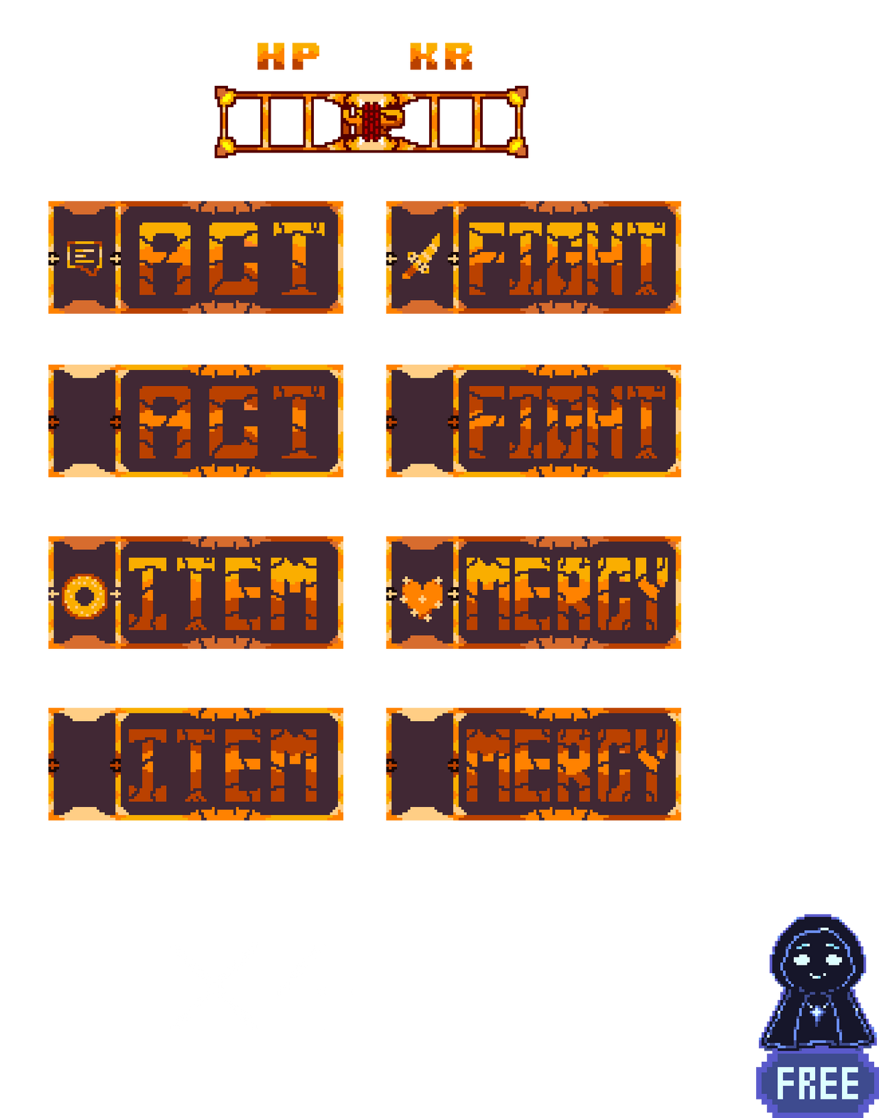 Undertale Ui Buttons By Smilefiee On Deviantart