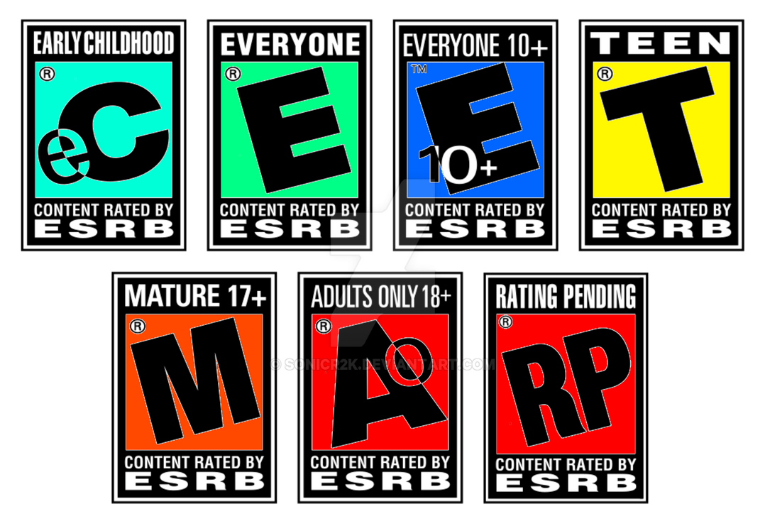 Esrb Rating Logos By Sonicr2k On Deviantart