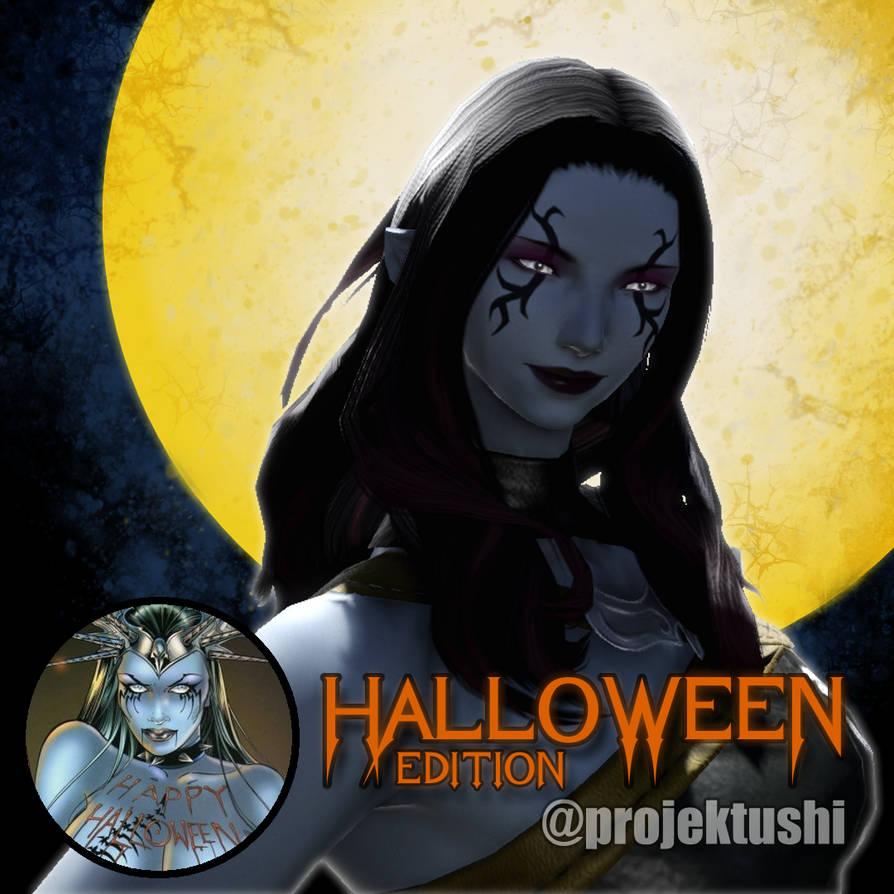 Ffxiv Endwalker Elezen Duskwight Halloween Edition By Projektushi On