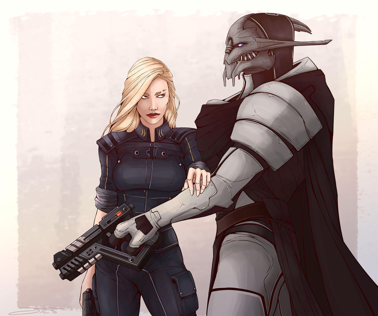 Saren Arterius X My Shepard Paragon Interrupt By Lrtrevelyan On Deviantart