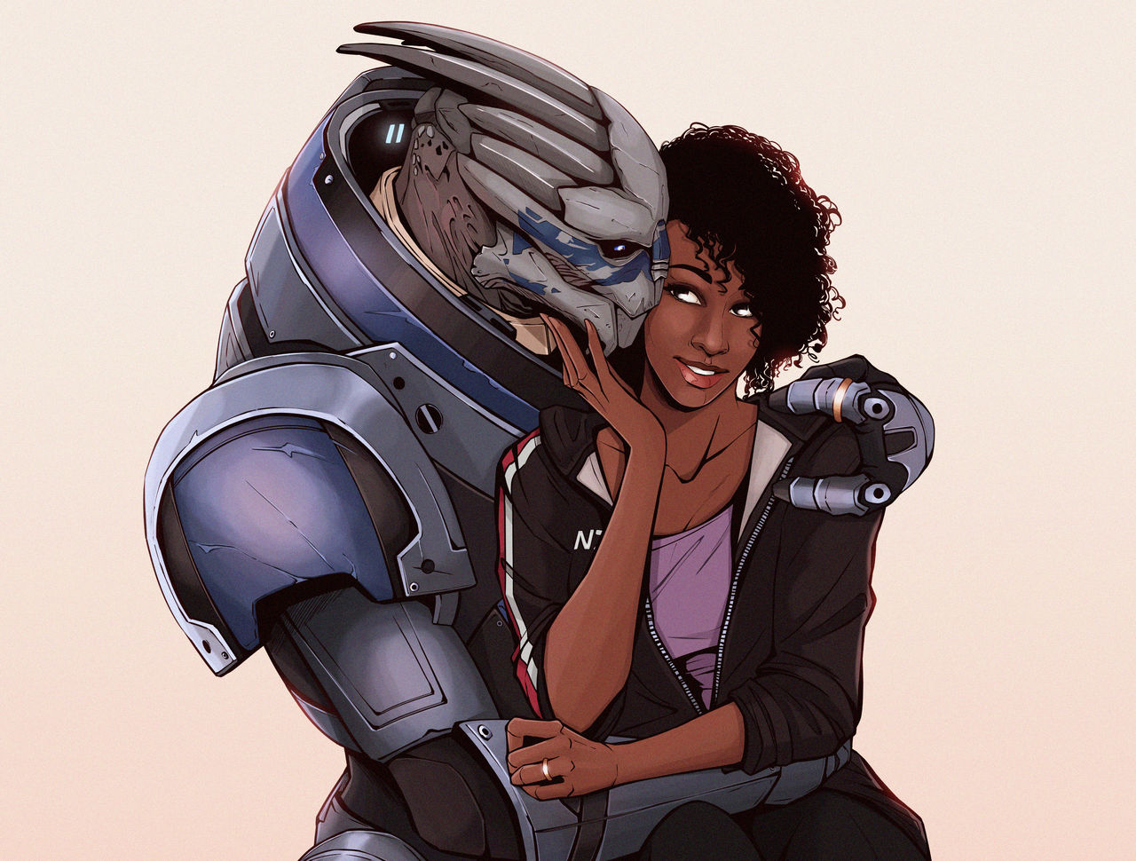 Mass Effect Commission Aka Shepard And Garrus By Lrtrevelyan On