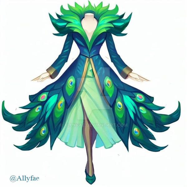 Peacock Dress Design By Allyfae By Allyfae On Deviantart