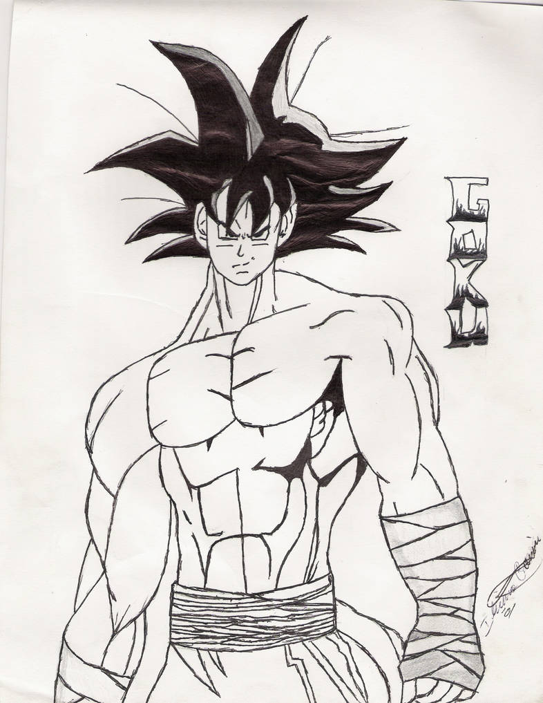 Goku buffed up by WeirdArtist on DeviantArt