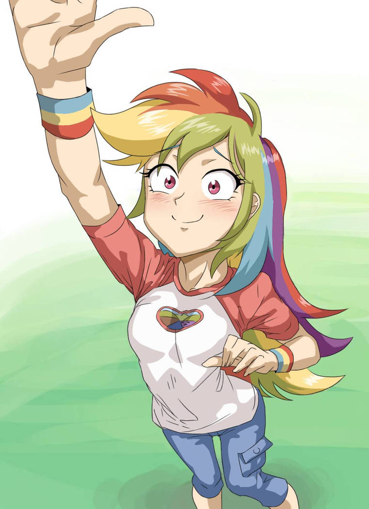 Rainbow Dash Anime By Soarinbolt11 On Deviantart