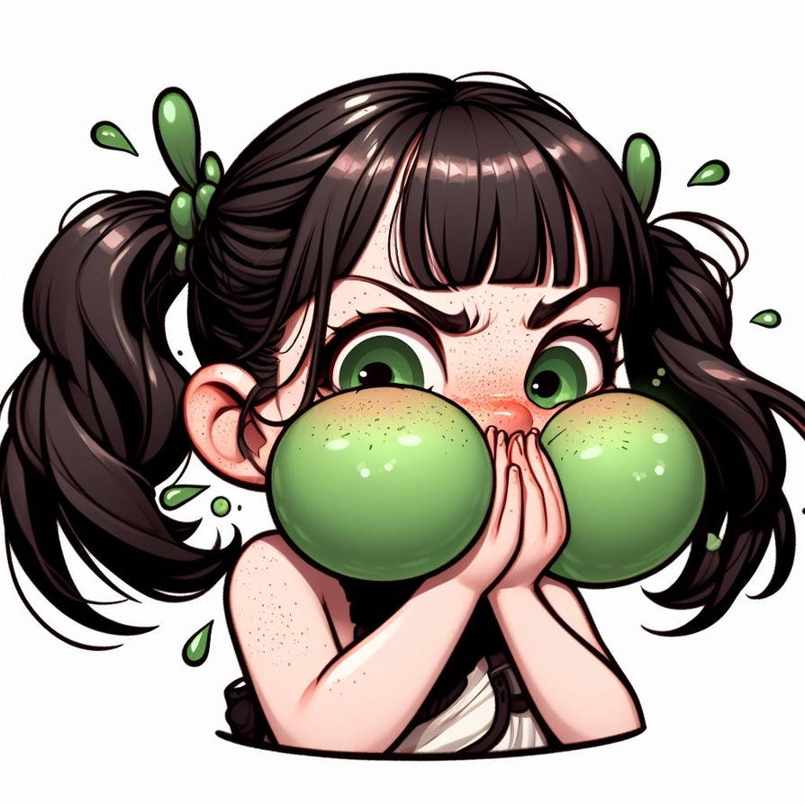 Girl Seasick Puffy Cheeks Ai Art By Alrucker On Deviantart