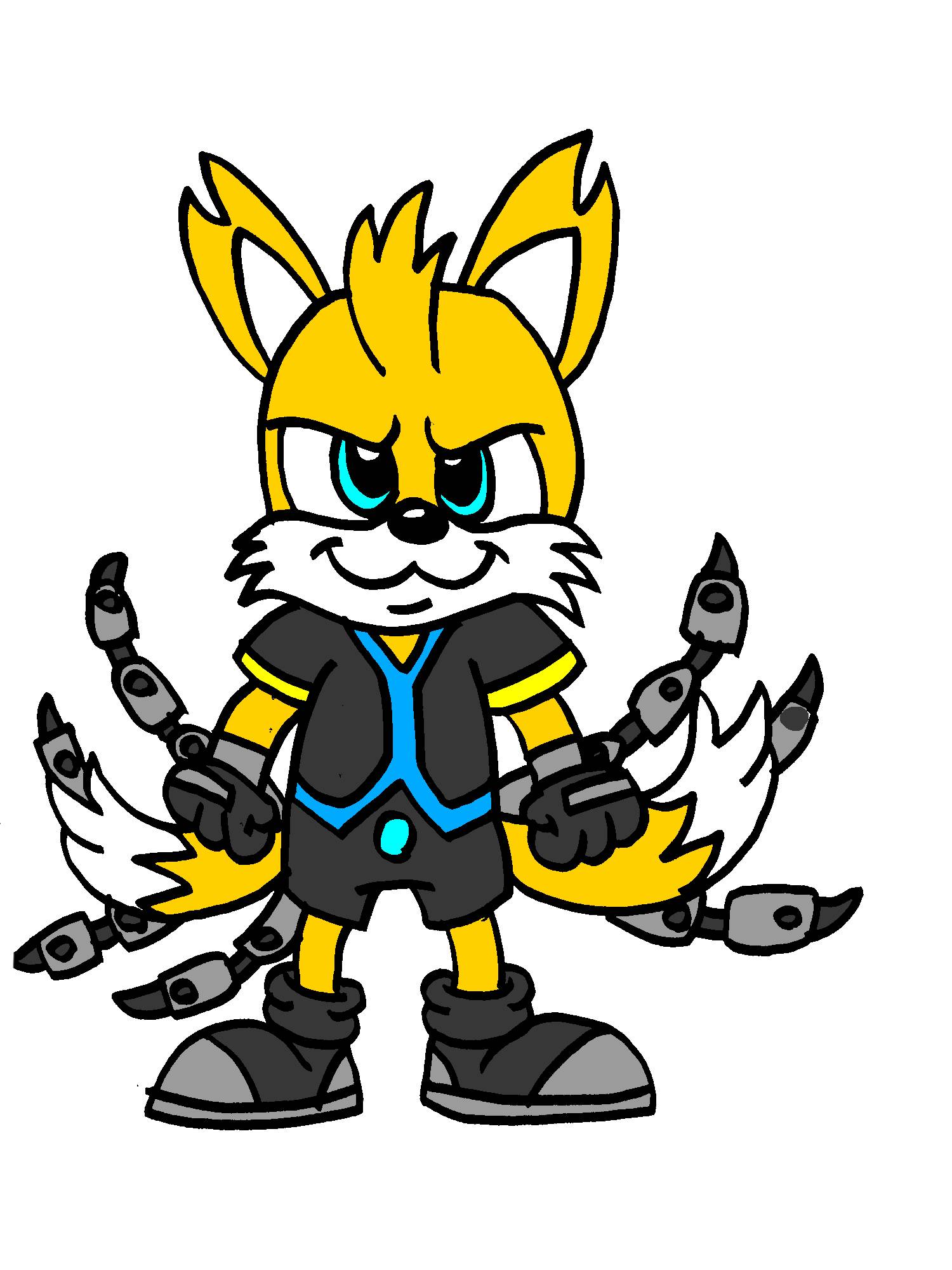 My Drawing Of Tails Nine By Evyoriginal On Deviantart