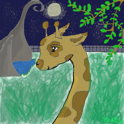 Giraffe in its fencing by Anicha on DeviantArt