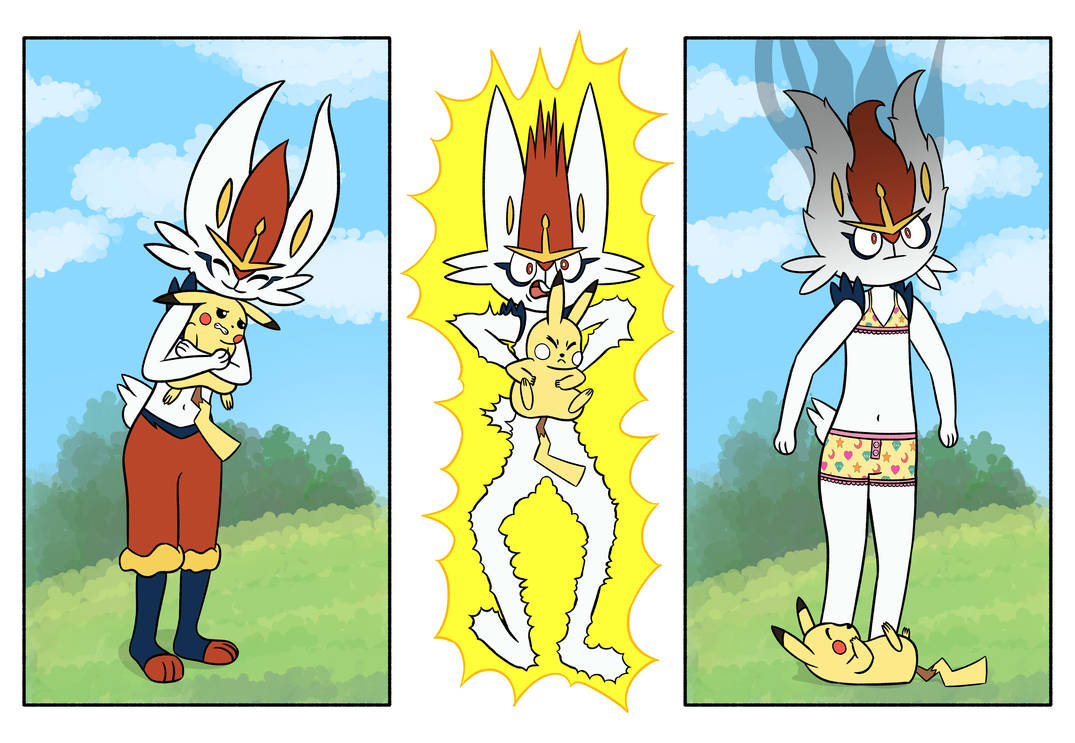 Cinderace Hugging Pikachu Comic By Pazymomo On Deviantart