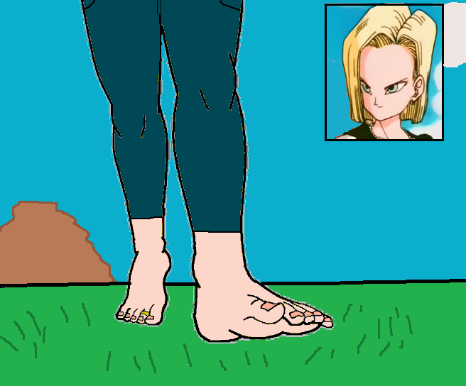 Candid Foot Android 18 Dbz By Megaman Dbz On Deviantart