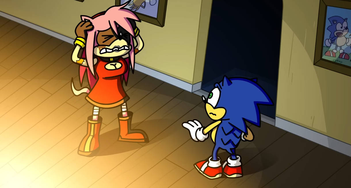 Crazy Amy And Sonic By Judythejellybeen On Deviantart