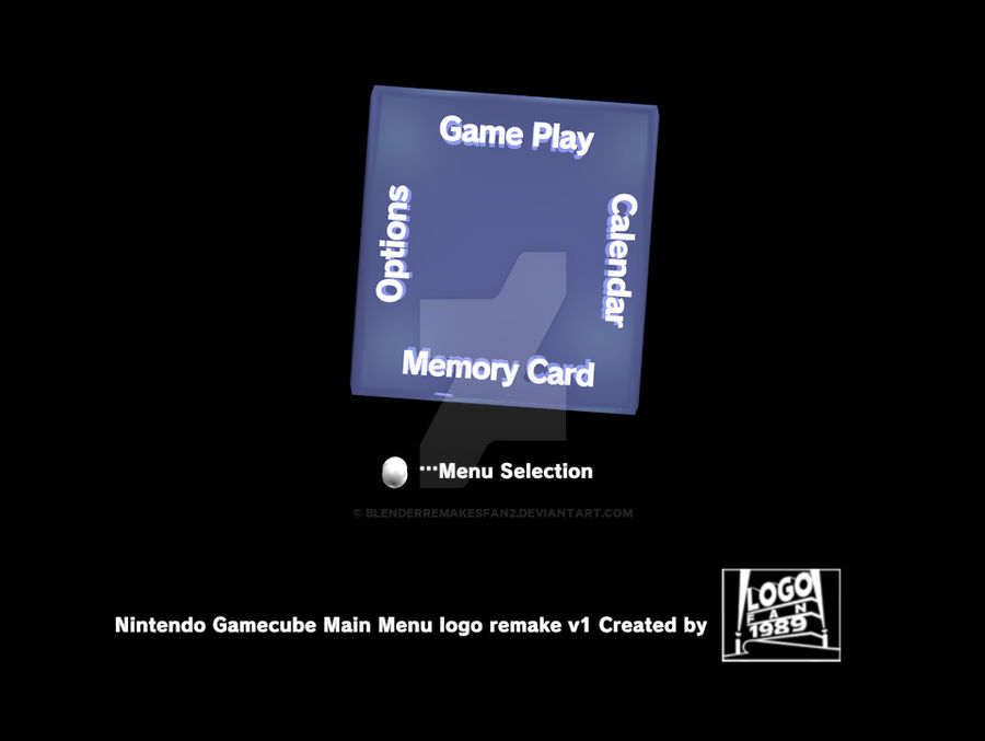 Nintendo Gamecube Main Menu Remake V1 By Blenderremakesfan2 On Deviantart