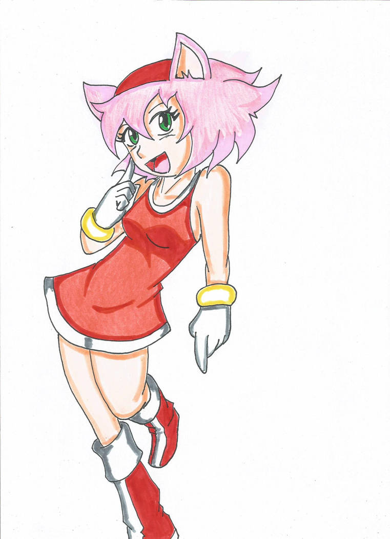 Amy Rose Anime Version Fanart By Viran39 On Deviantart