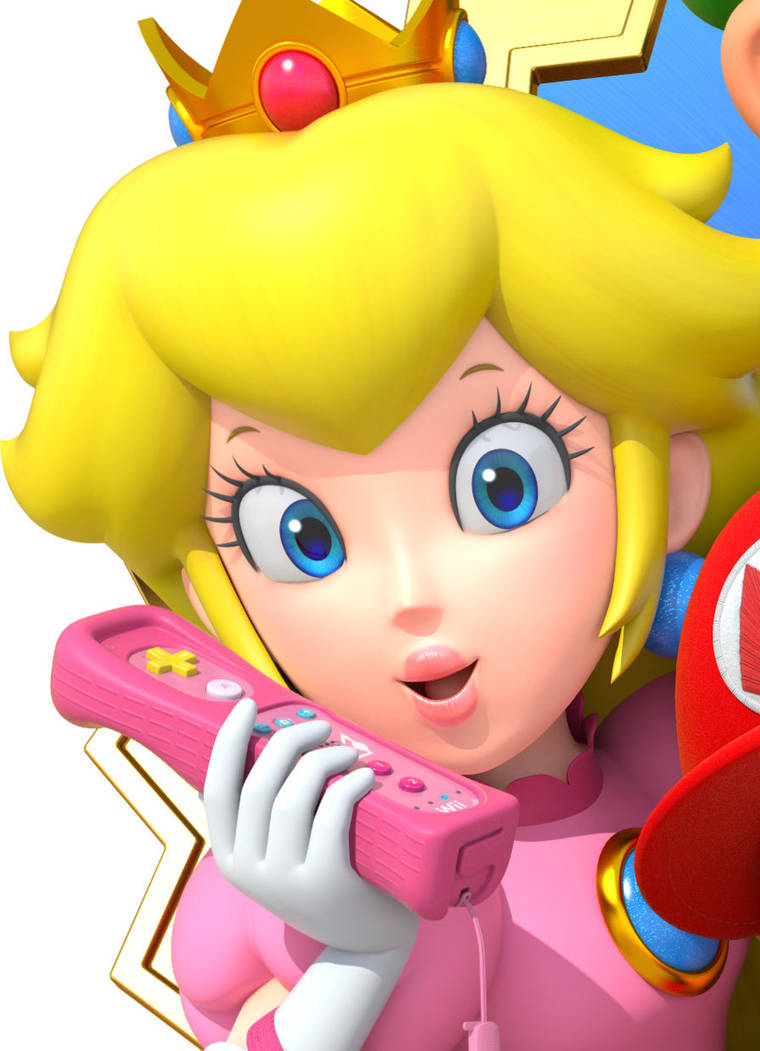 Princess Peach Holds Wii Remote 2 By Dergamer0 On Deviantart