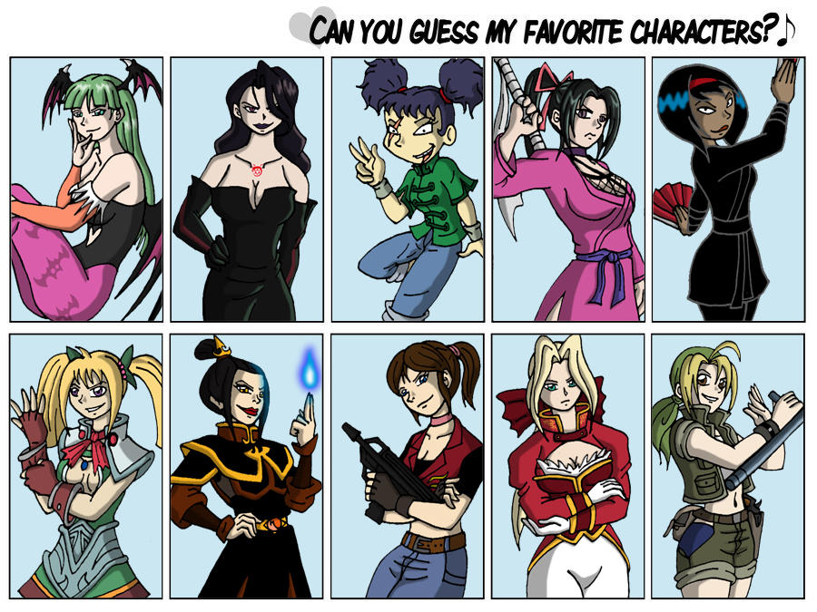 Favorite Characters Meme By Niban Destikim On Deviantart