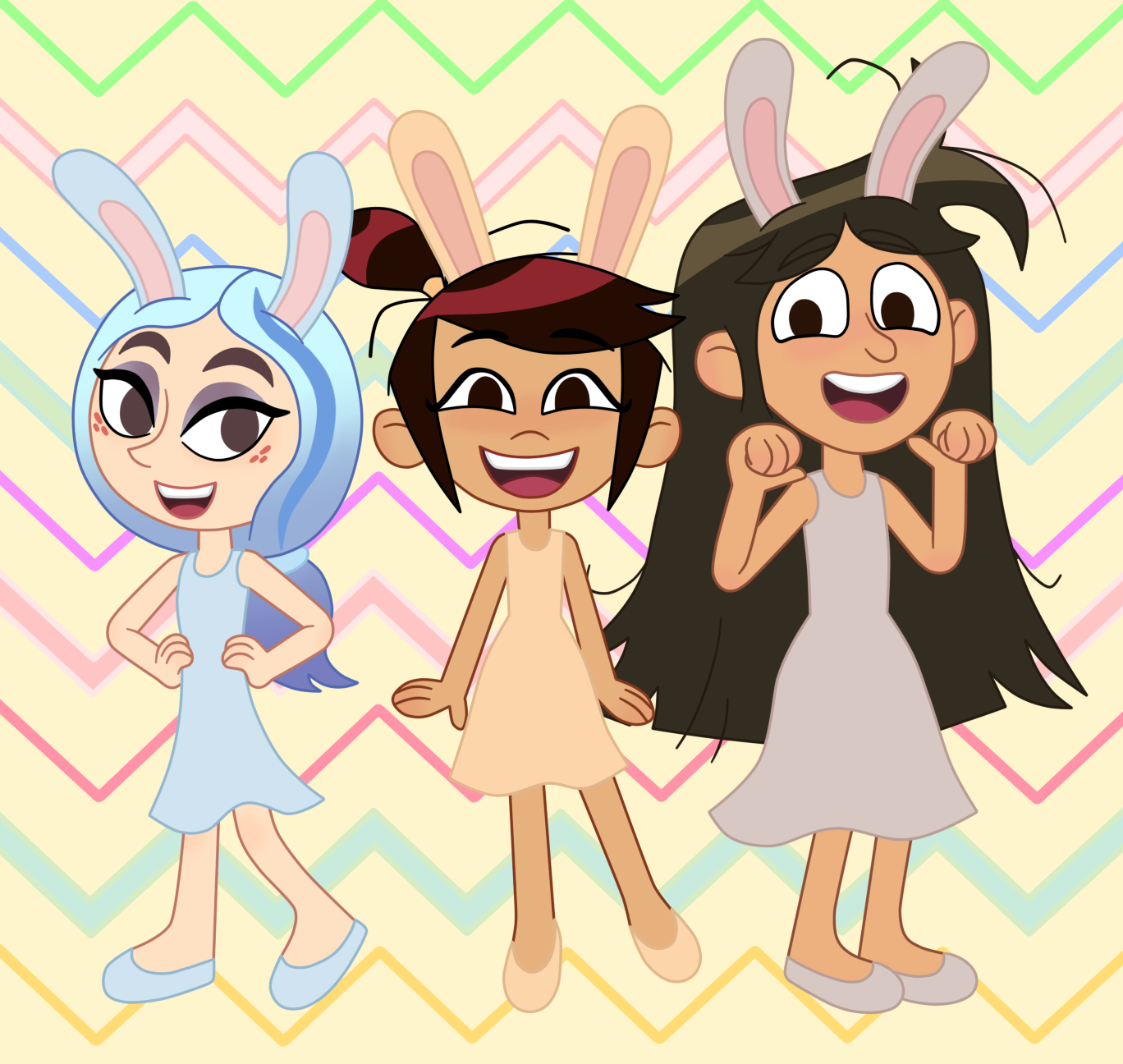 Andrea Molly And Libby In The Easter Bunnies By Deaf Machbot On Deviantart
