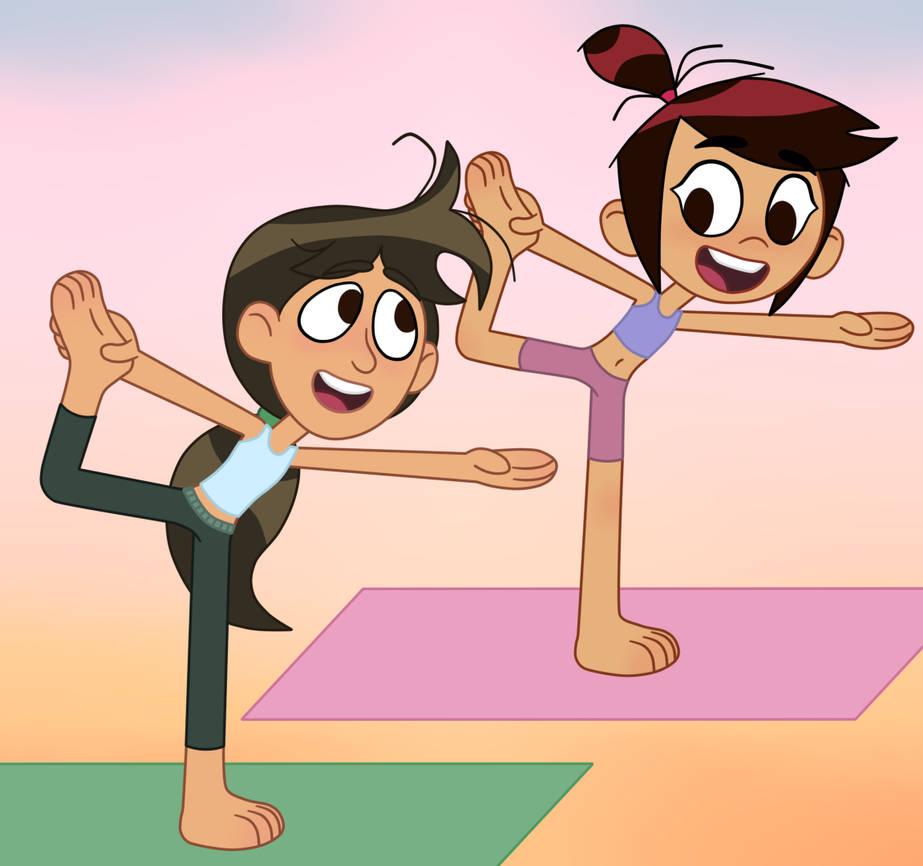 Libby And Molly In The Yoga By Deaf Machbot On Deviantart